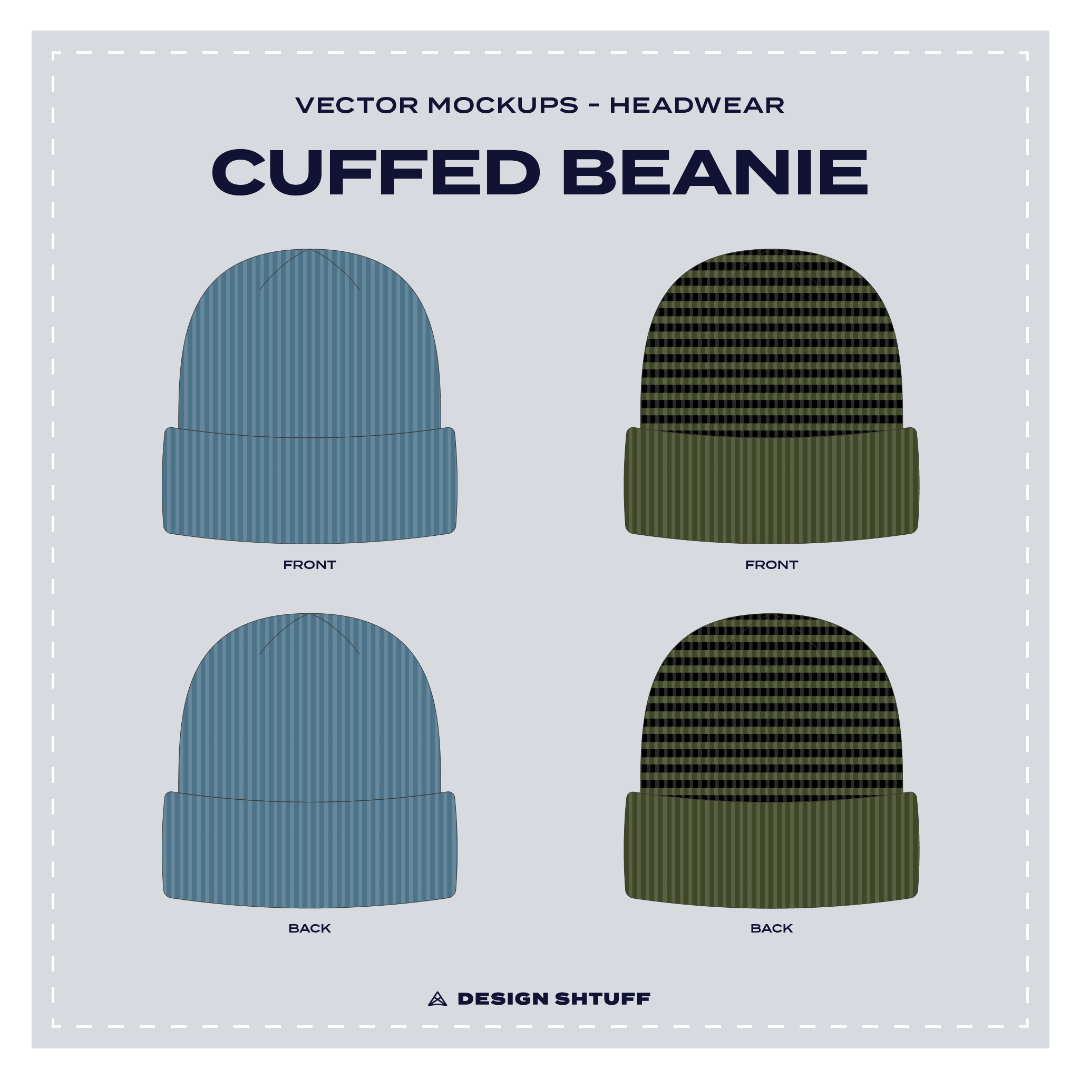 Cuffed Beanie Vector Mockup